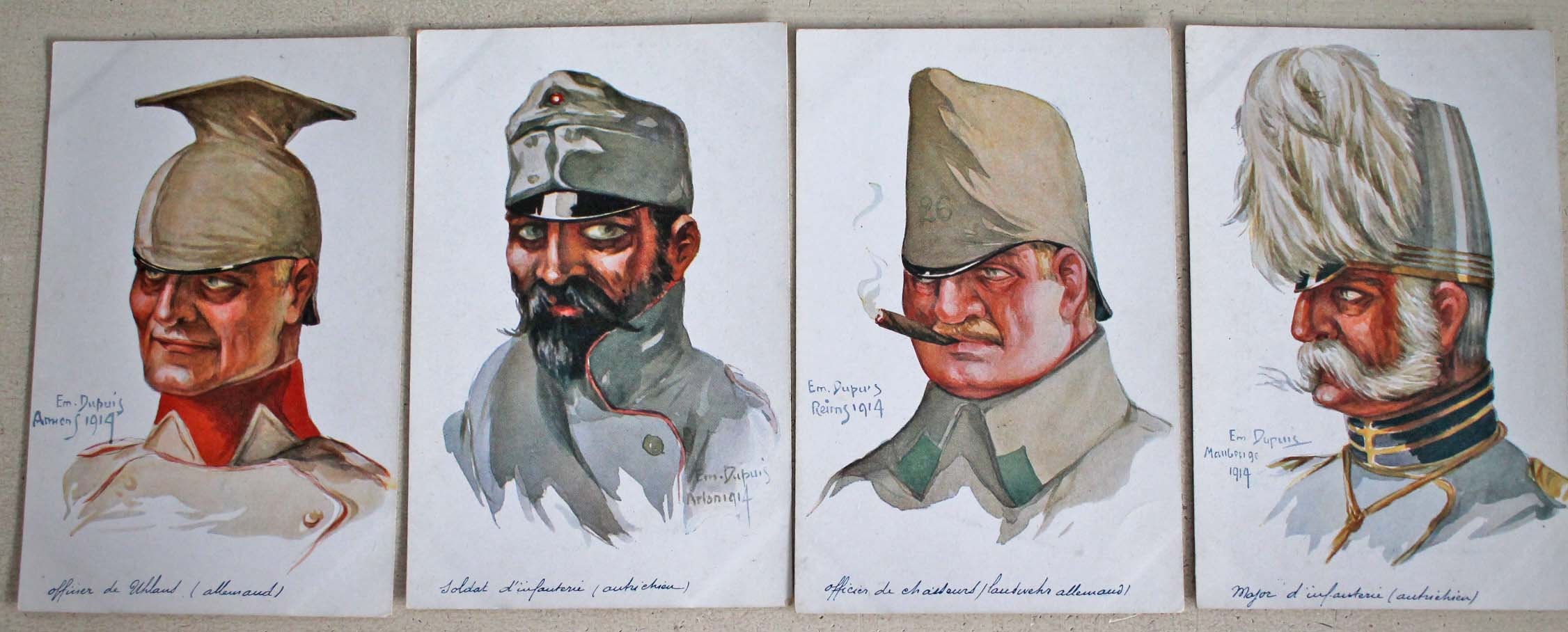 World War I Post Cards Illustrated by Emile Dupuis - Etsy