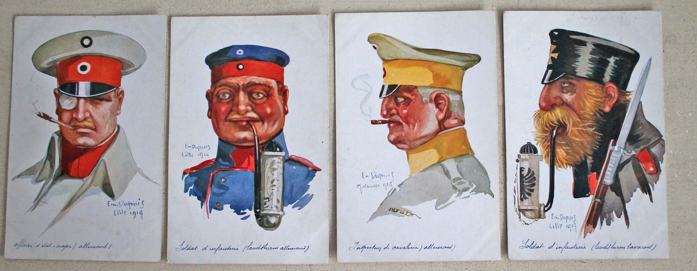 World War I Post Cards Illustrated by Emile Dupuis - Etsy