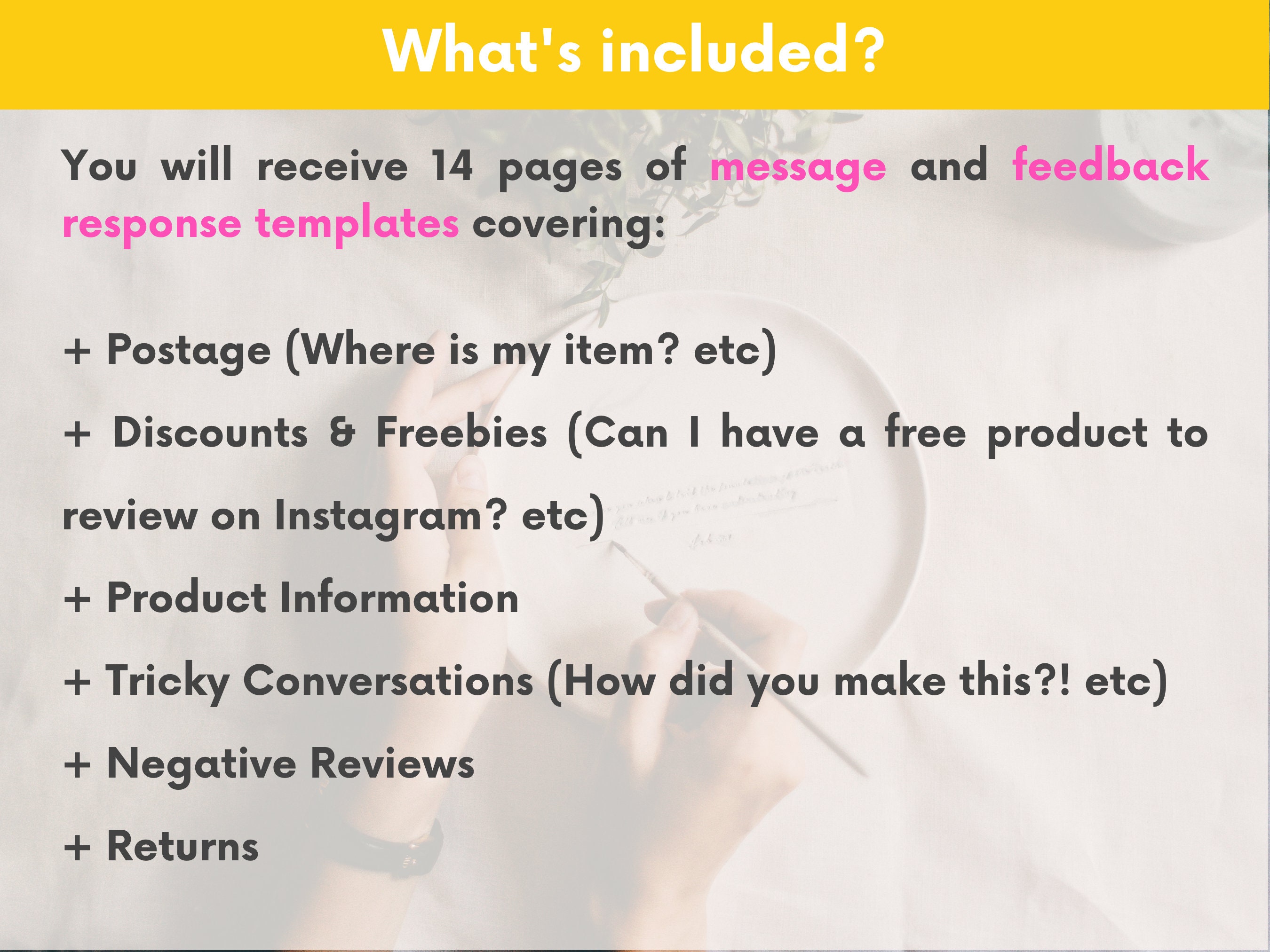 Etsy Message Templates Etsy Shop Help Message Response Examples ...