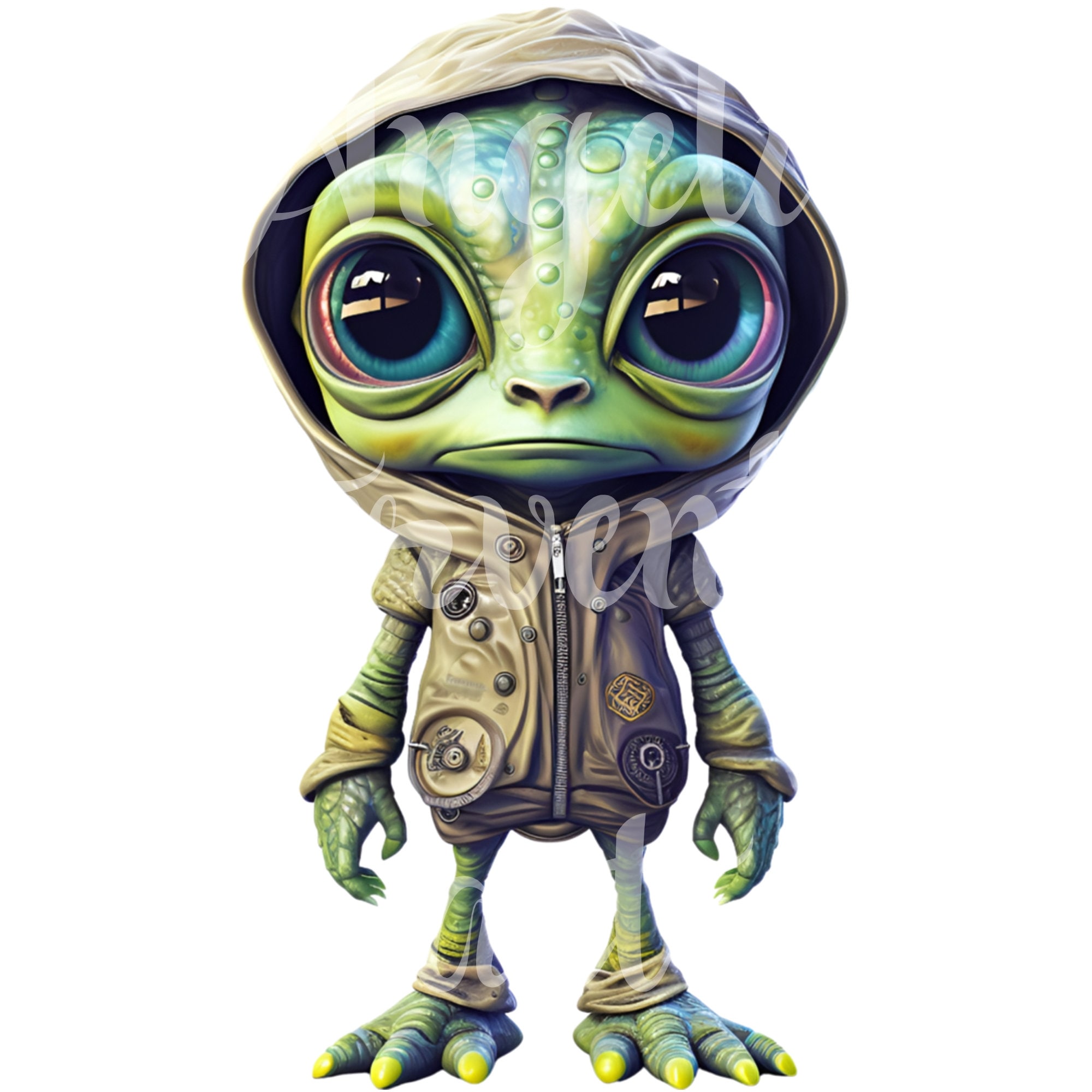 Cute Alien PNG Bundle, Adorable Aliens for Kid's Crafts, Space-themed ...