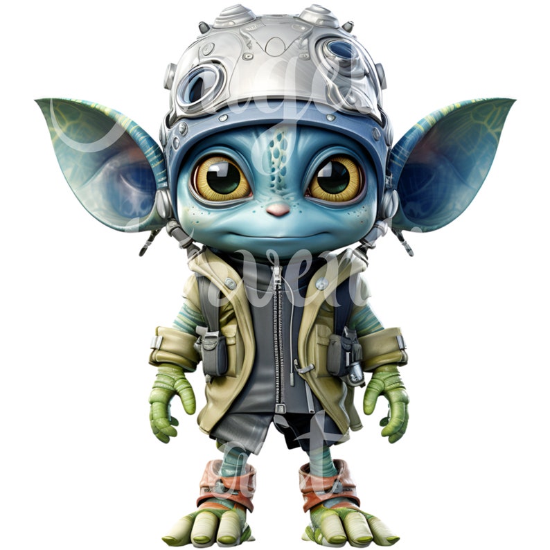 Cute Alien PNG Bundle, Adorable Aliens for Kid's Crafts, Space-themed ...