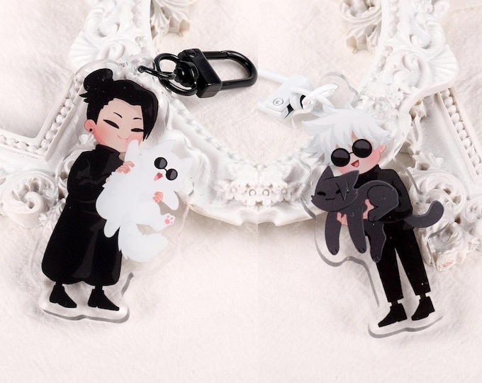 Jujutsu Kaisen Acrylic Keychains Charms | Gojo | Geto - Etsy