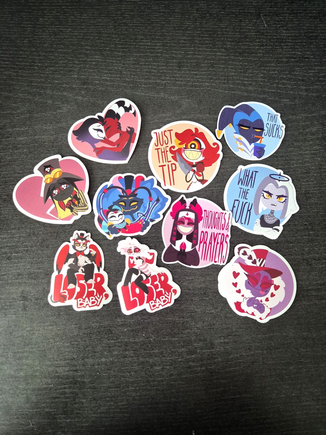 Hazbin Hotel & Helluva Boss Stickers: Angel Dust, Alastor, Blitz ...
