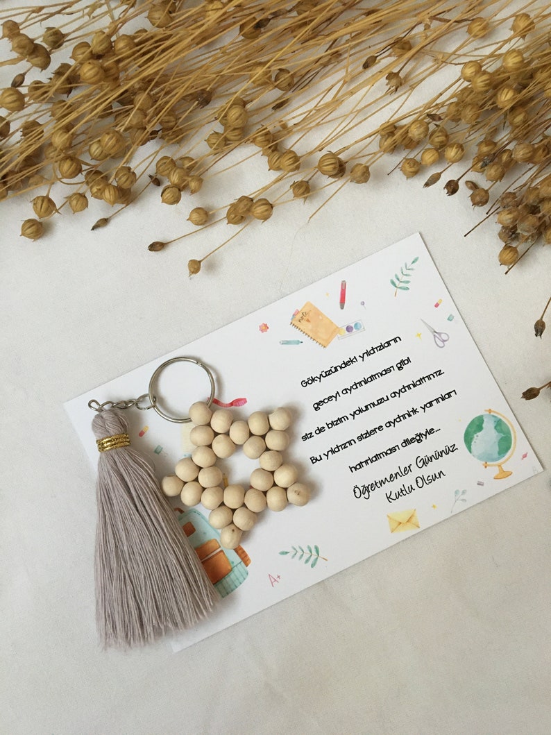 Macrame STAR Keychain With Name, Personalized Gifts, Personalized ...