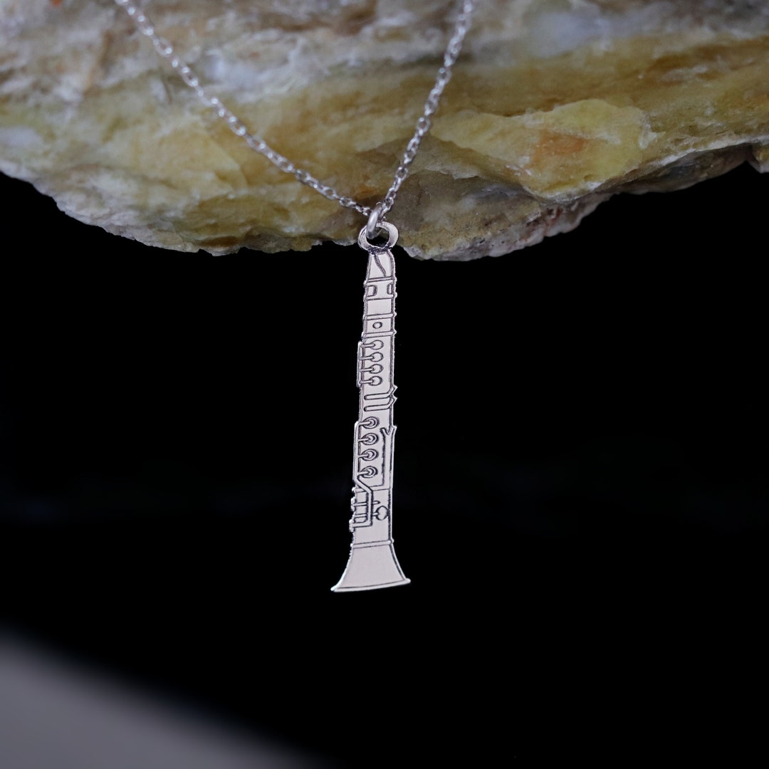 Little Clarinet Necklace Musical Instrument Pendant 925 - Etsy