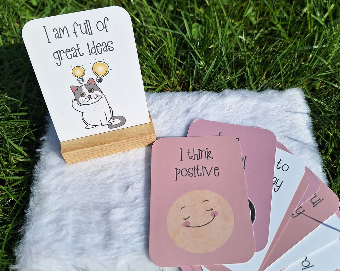 Affirmation Cards for Kids / Set With Stand / 20 Pcs. Children - Etsy