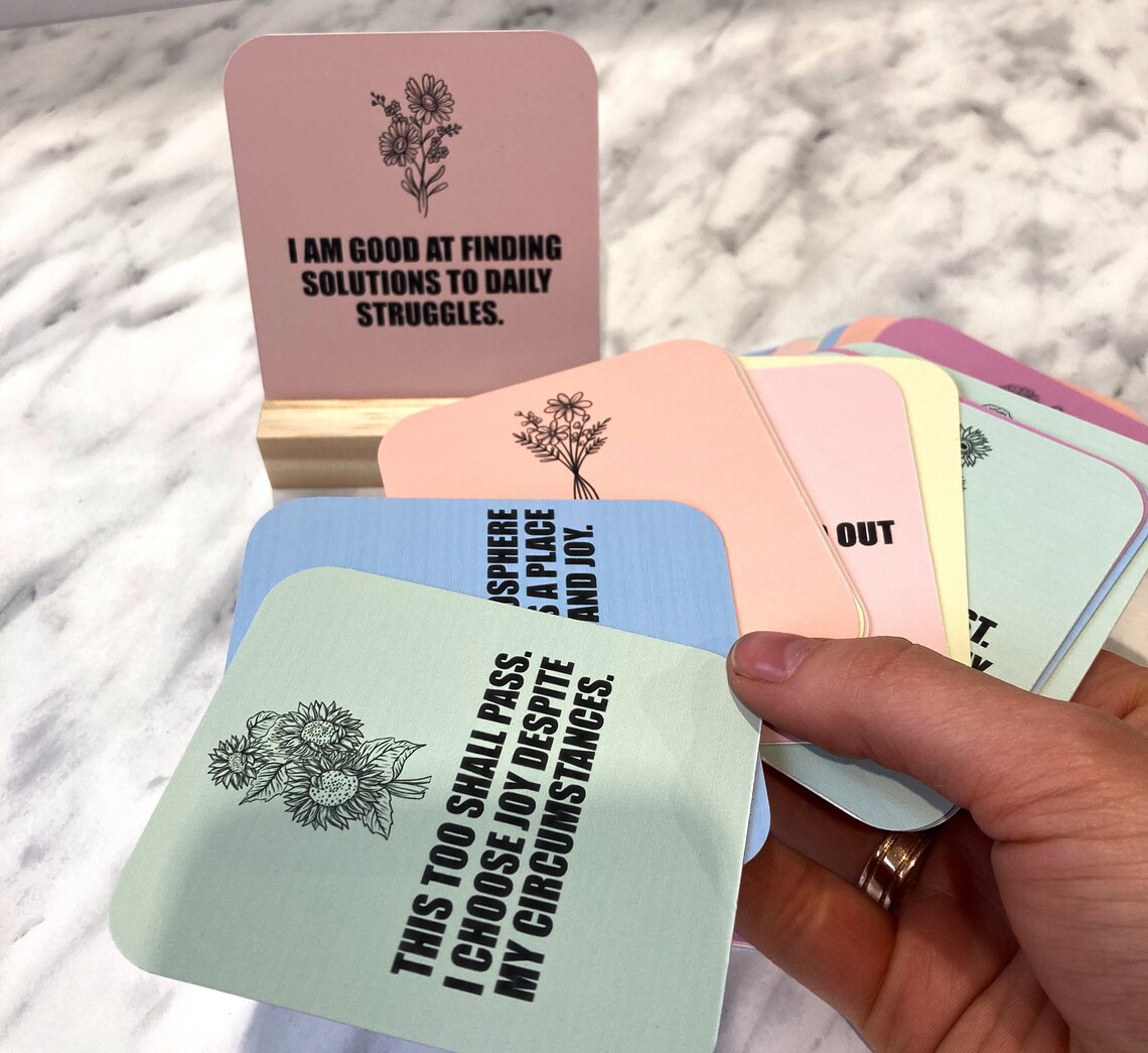 Motherhood Affirmation Cards Set With Stand / 30 Pcs. Mom Life ...
