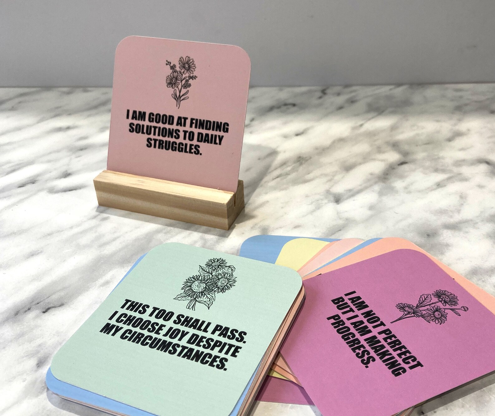 Motherhood Affirmation Cards Set With Stand / 30 Pcs. Mom Life ...