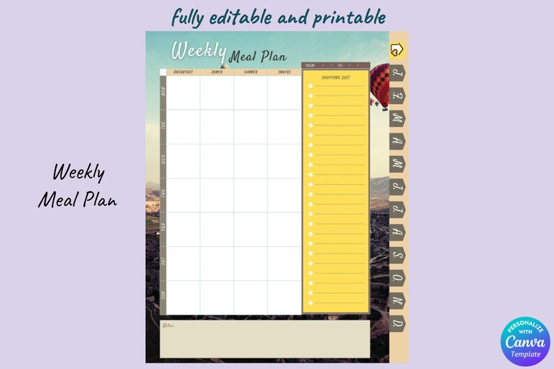 Printable Health and Fitness Planner, Mind Map, Body Measurement ...