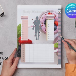 Printable Health and Fitness Planner, Mood Tracker, Mind Map Weekly ...