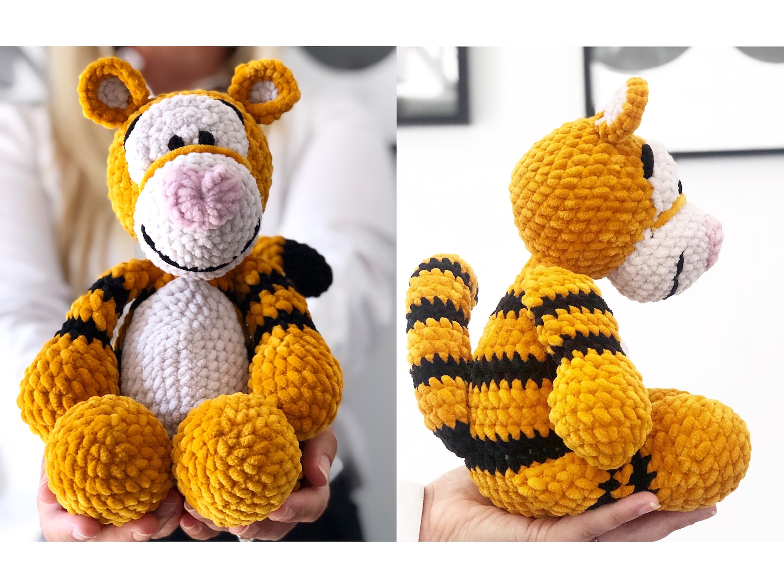 Winnie the Pooh Set Pdf Pattern, Tiger, Pooh, Eeyore Plush Pattern ...
