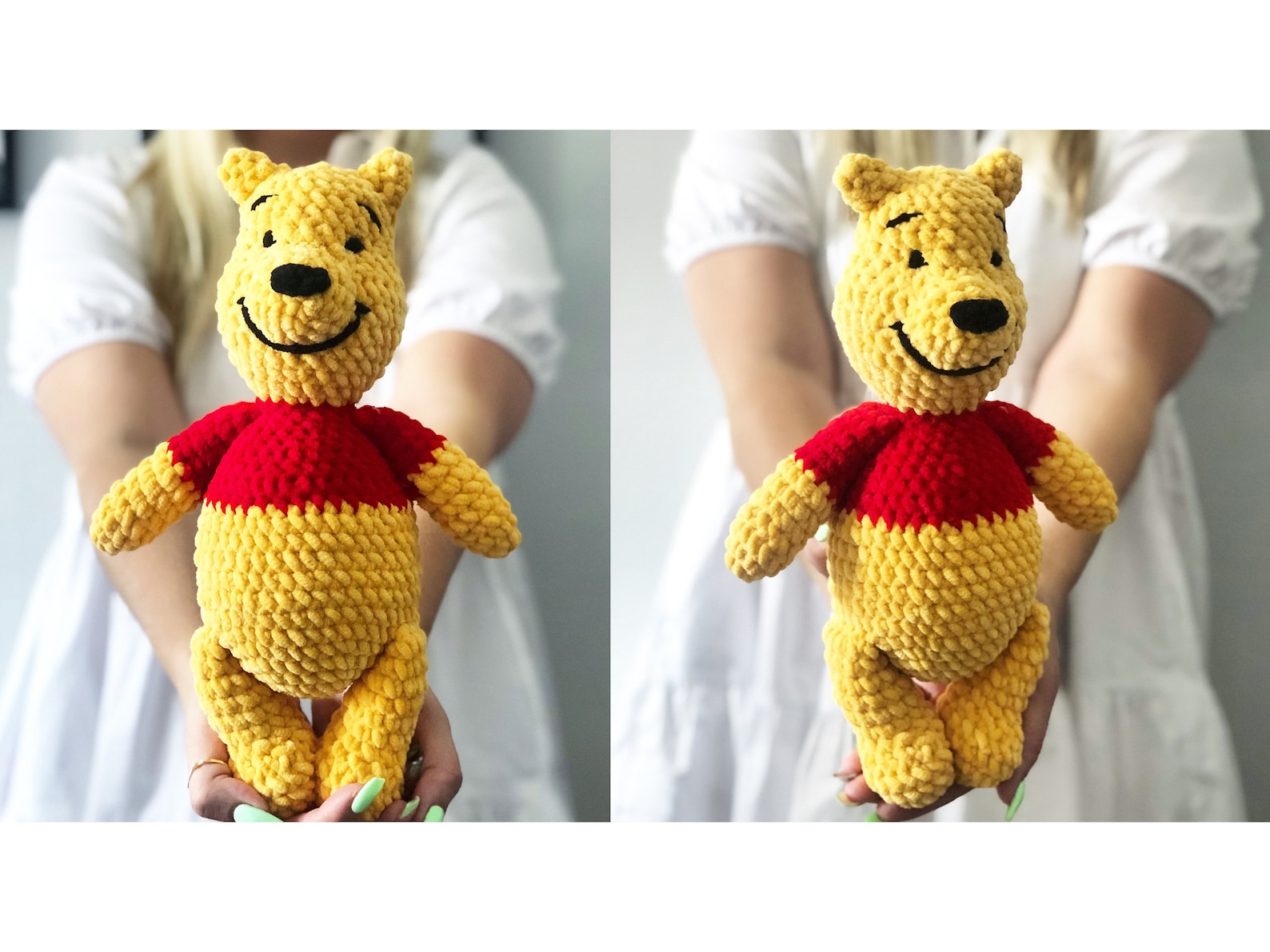Winnie the Pooh Set Pdf Pattern, Tiger, Pooh, Eeyore Plush Pattern ...
