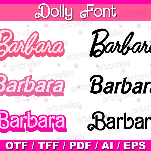 Barbie Font - Etsy