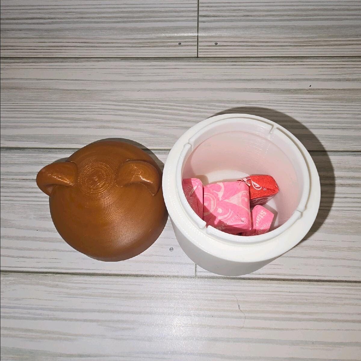 3D Printed Container With Animal Ears Lid - Etsy