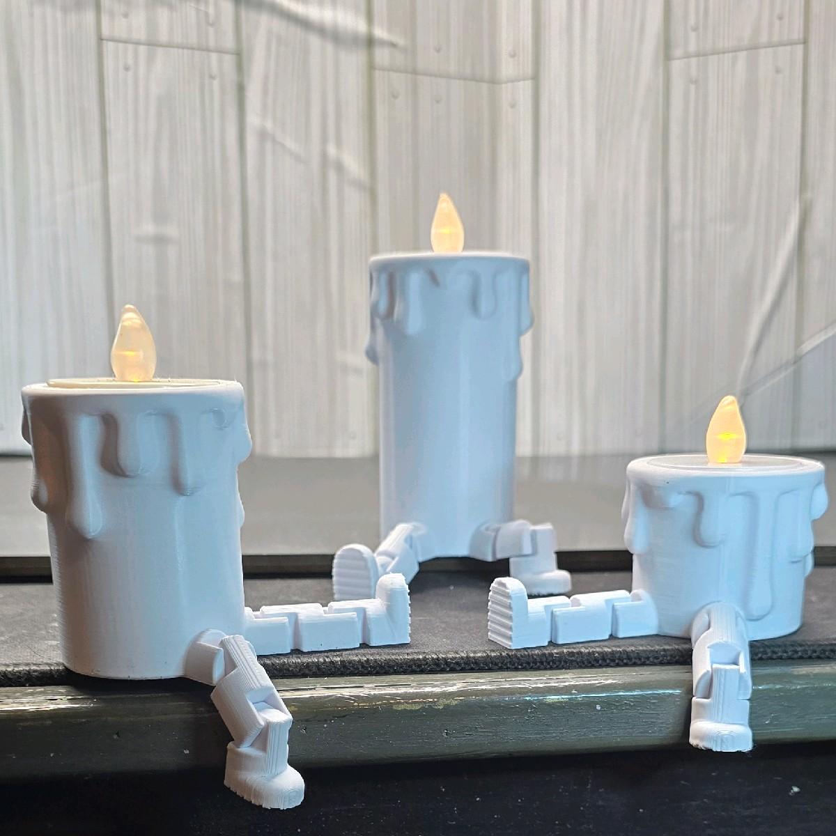 Tea Light Candles With Articulated Legs for Halloween Set of 3 - Etsy