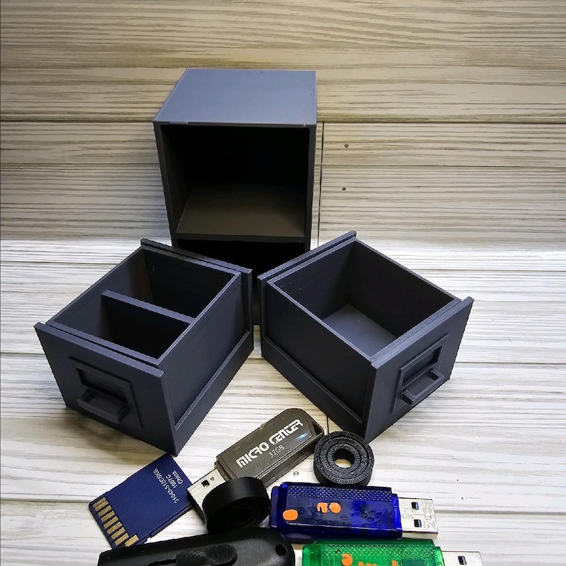 3D Cabinet Style Desk Organizer Space Efficient 3D Decor for Gaming ...