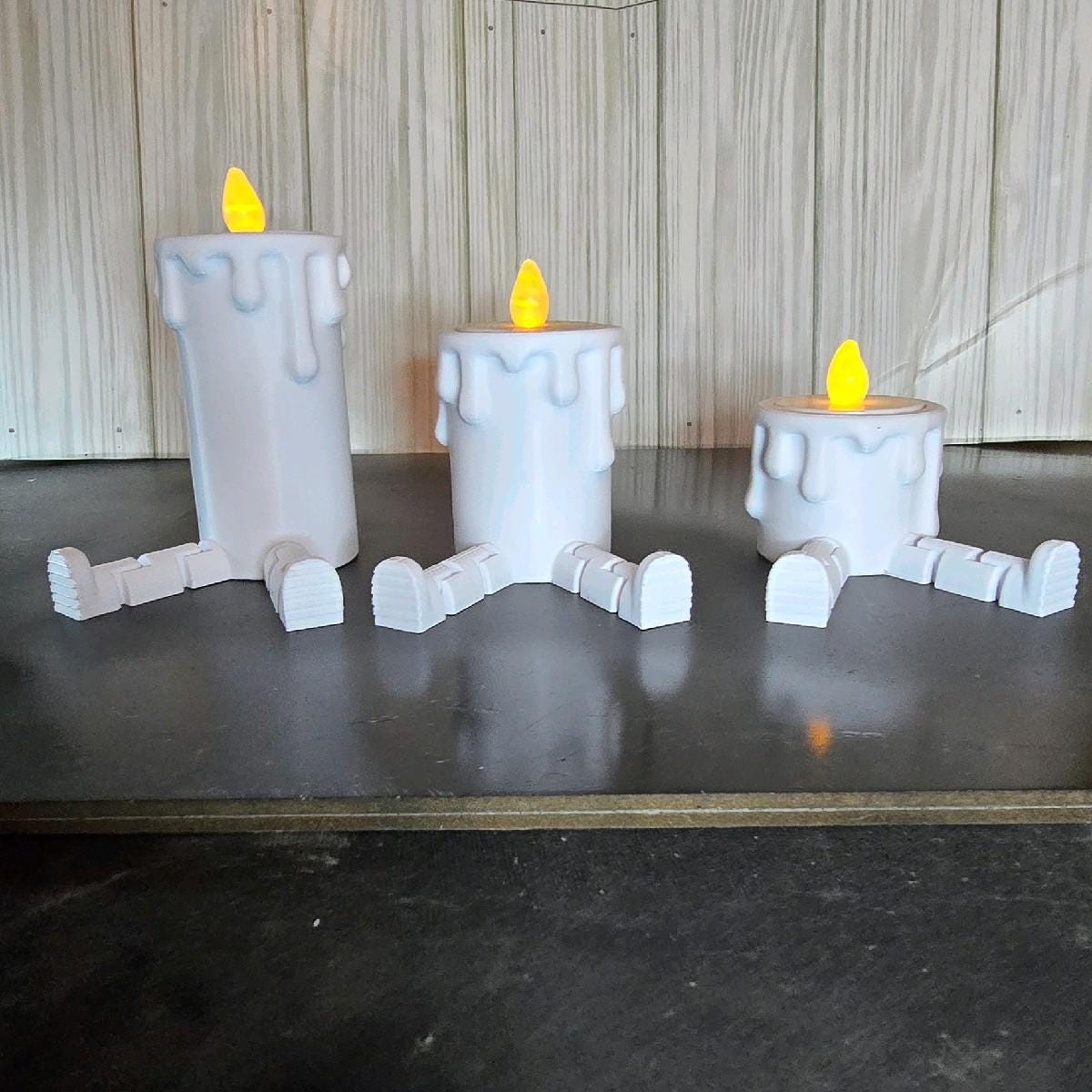 Tea Light Candles With Articulated Legs for Halloween Set of 3 - Etsy