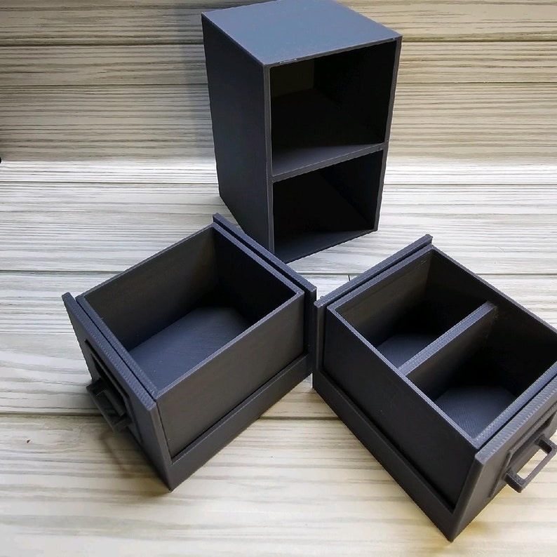 3D Cabinet Style Desk Organizer Space Efficient 3D Decor for Gaming ...