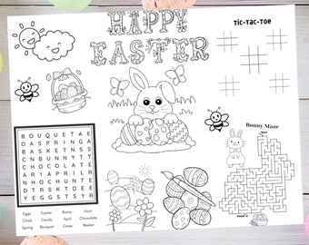 Easter Coloring Placemat - Etsy