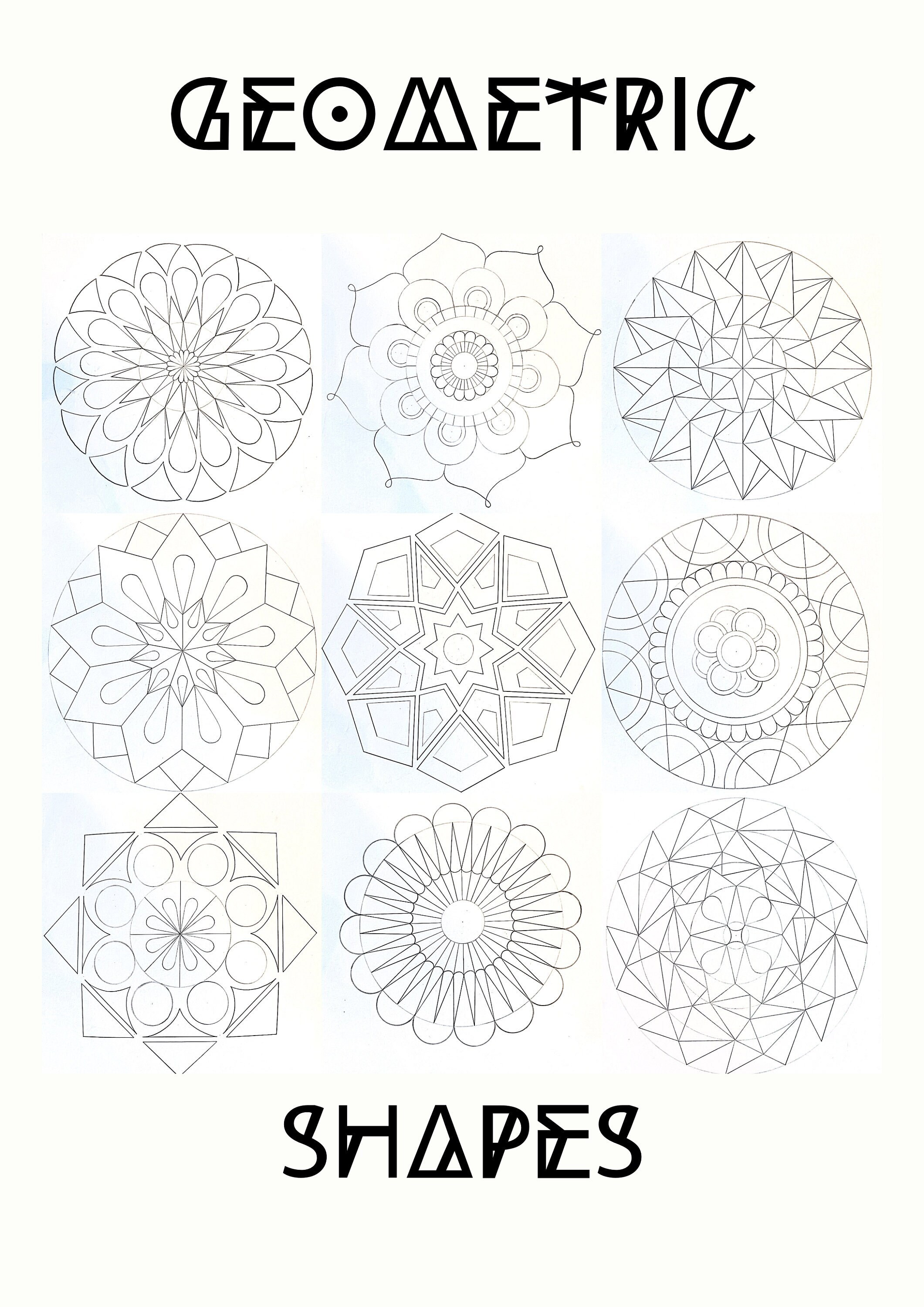 Geometric Shapes Coloring Pages