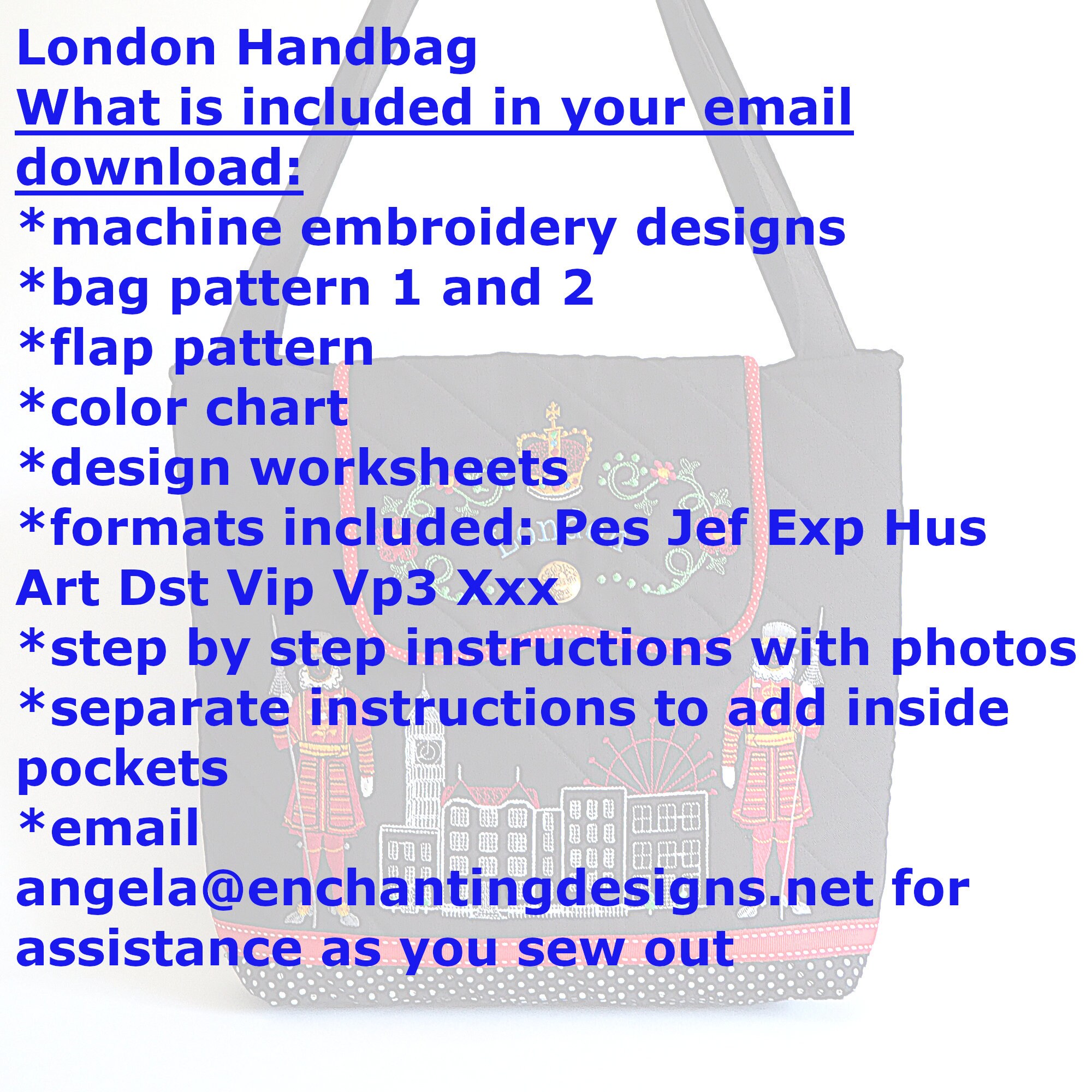 Machine Embroidery Designs, Patterns and Handbag Instructions (london ...