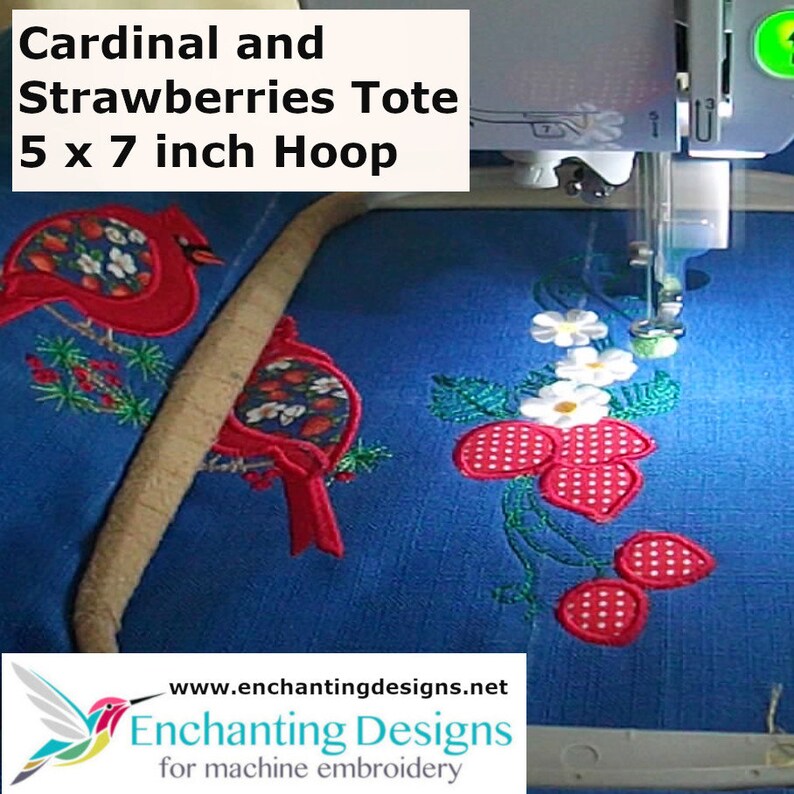 Machine Embroidery Designs, Patterns and Tote Instructions (cardinal ...