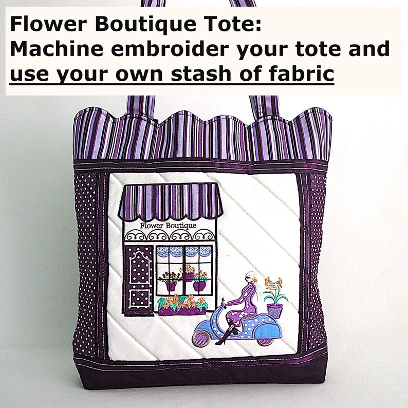 Machine Embroidery Designs, Patterns and Tote Instructions (flower ...