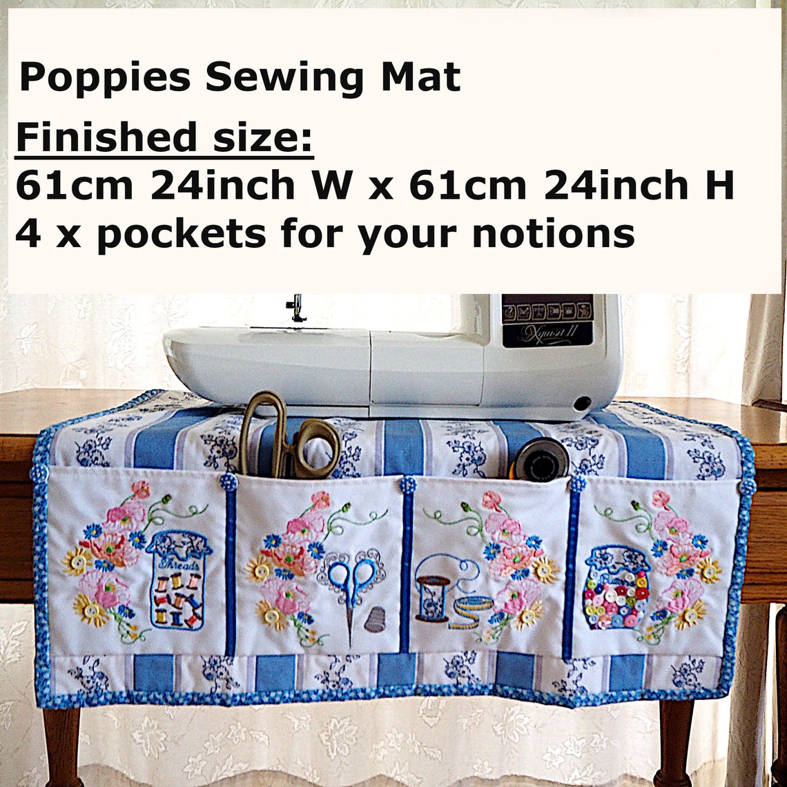 Machine Embroidery Designs Patterns Mat and Machine Cover Instructions ...