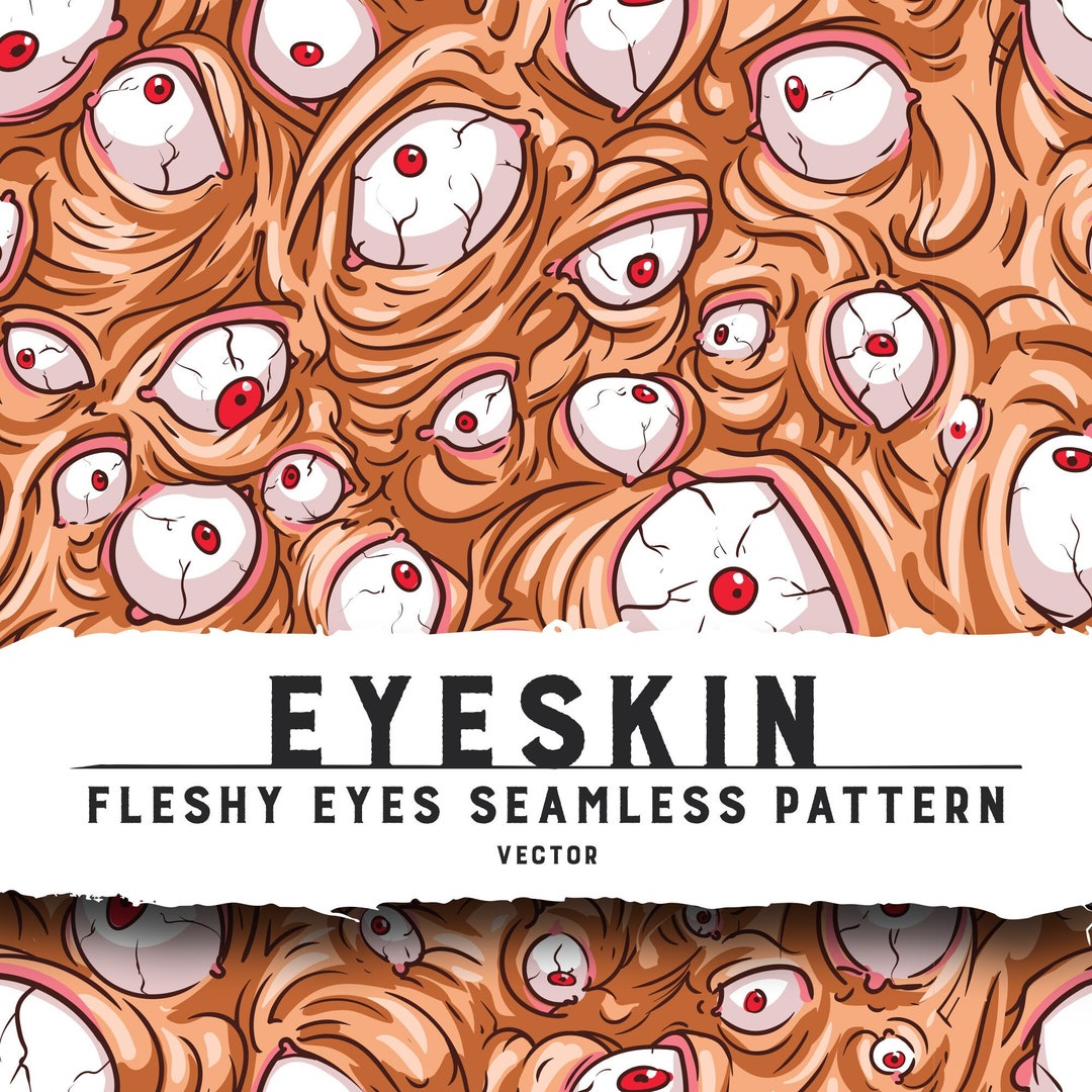 Eye Skin • Fleshy Eyes Seamless Vector Pattern - Etsy