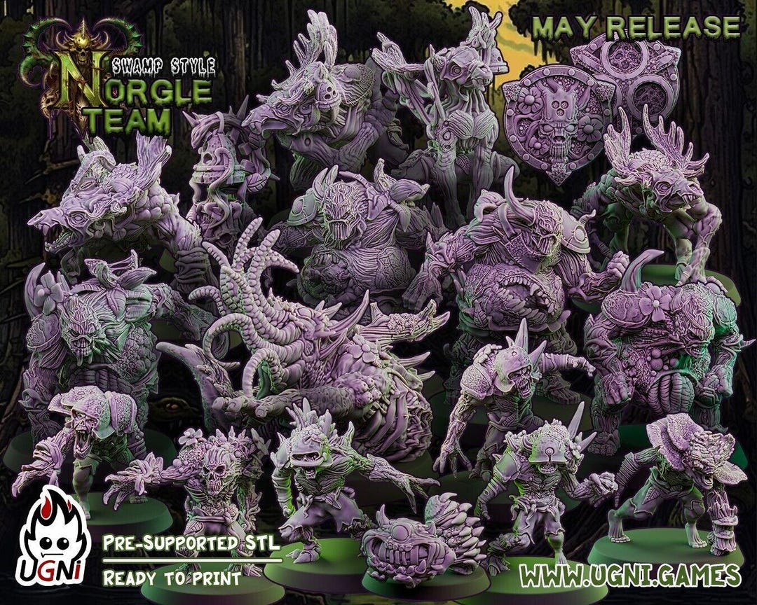 Norgle Swamp Style Bloodbowl Team by UNGI Miniatures - Etsy