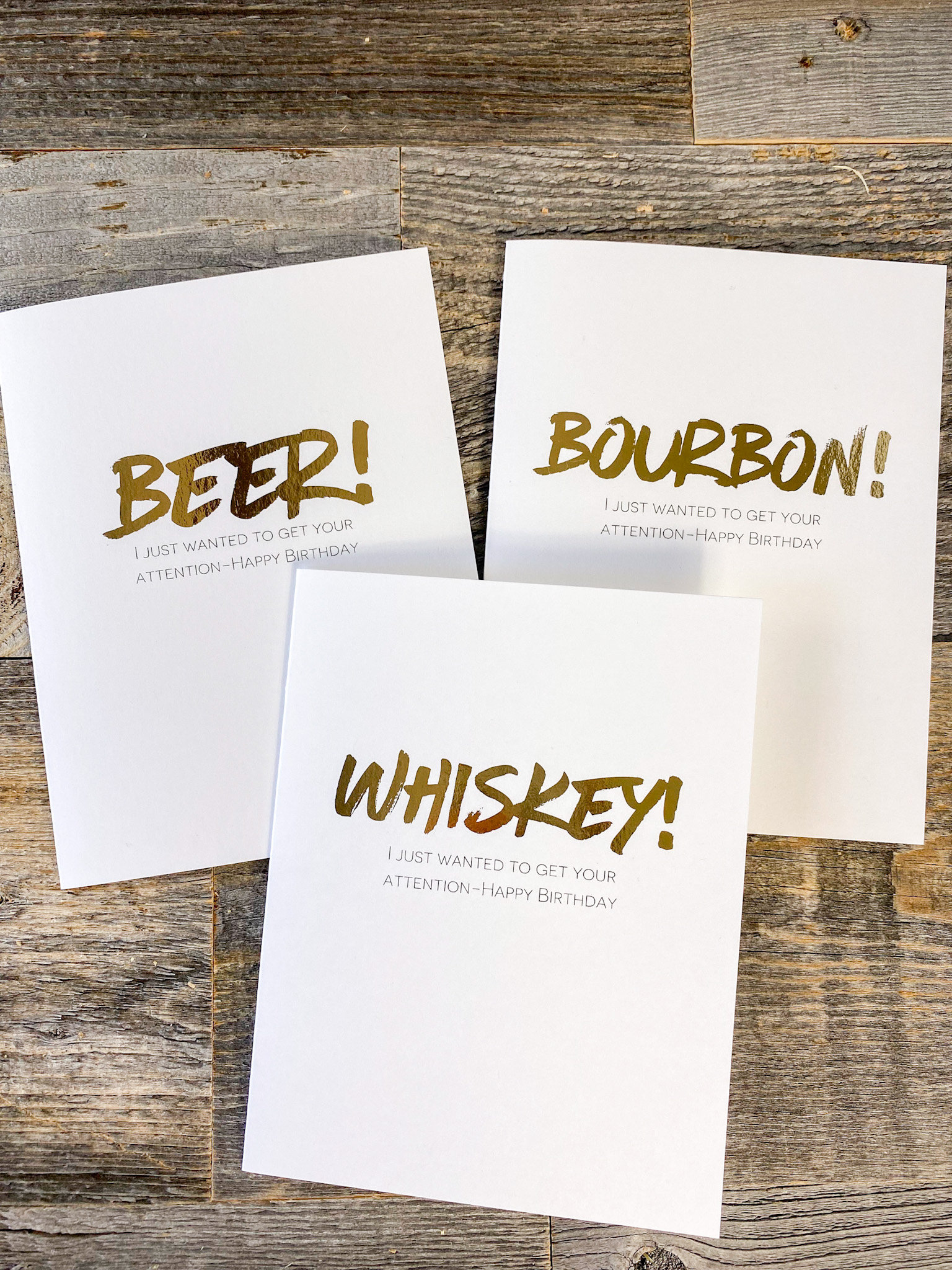 Foiled Whiskey Card With Humorous Cocktail Greeting for Liquor ...