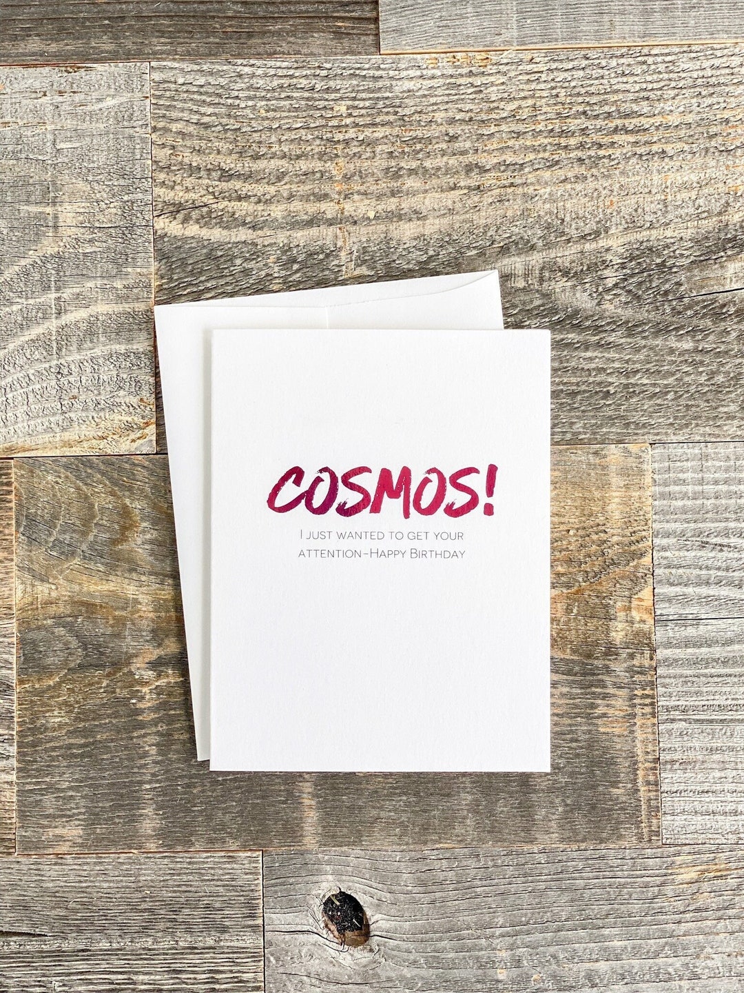 Foiled Cosmo Birthday Card: Humorous Cocktail Lover Gift - Etsy