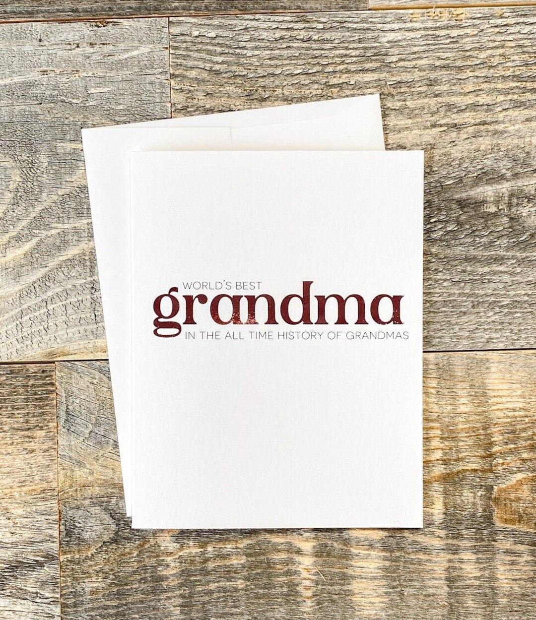 Foiled Grandmother Card – Handmade Grandparents Day Gift - Etsy