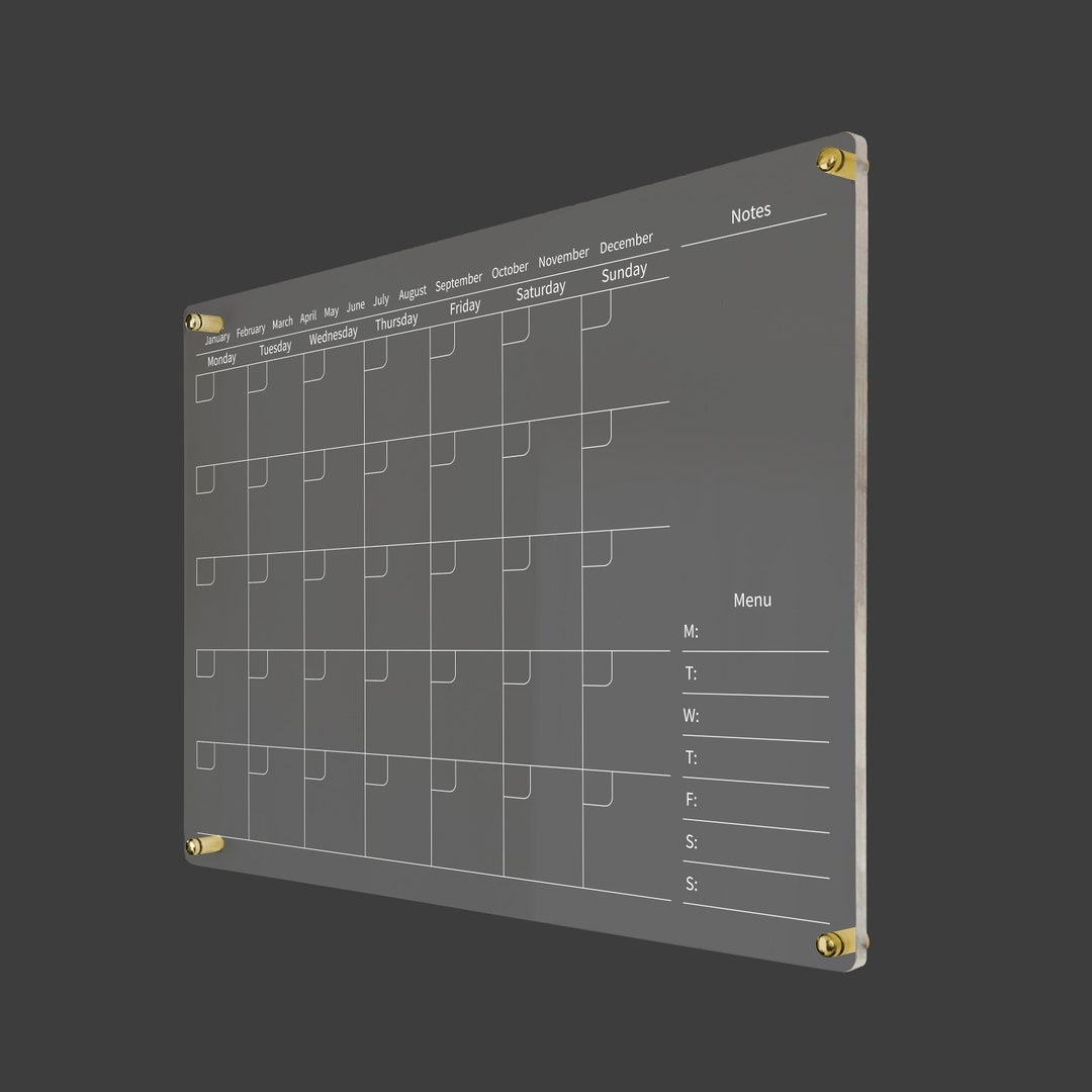 Personalized Acrylic Calendar for Wall Custom Weekly Planner - Etsy