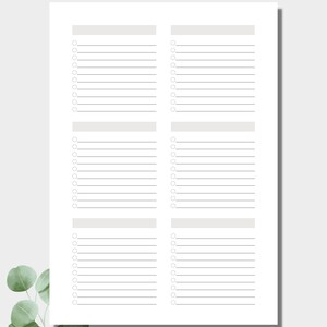 Printable Blank Checklist Bundle, Checklist Template, Minimalistic ...