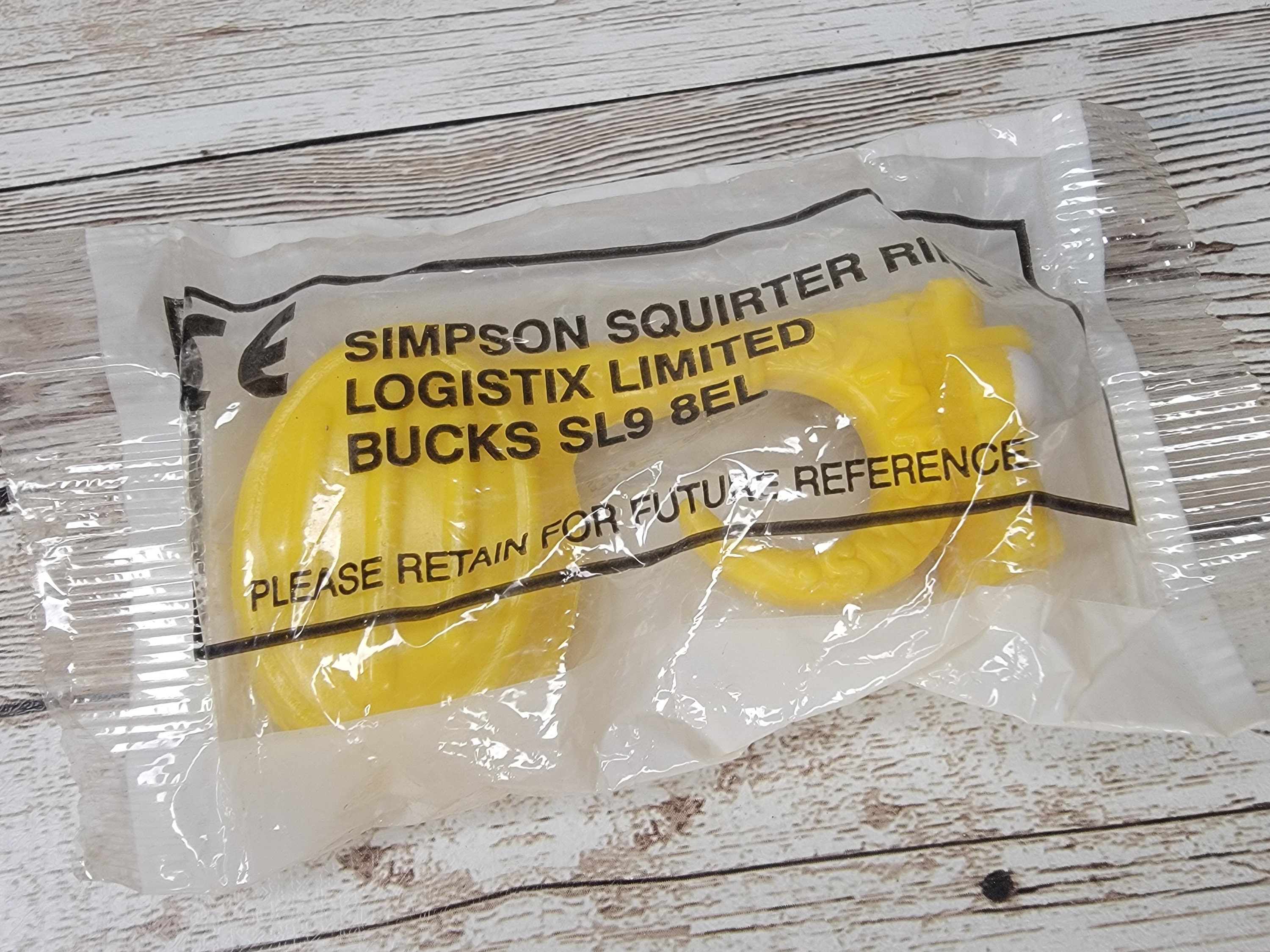 1997 SEALED Bart Simpson Squirter Ring 3" Kellogg's Europe Bath Toy ...
