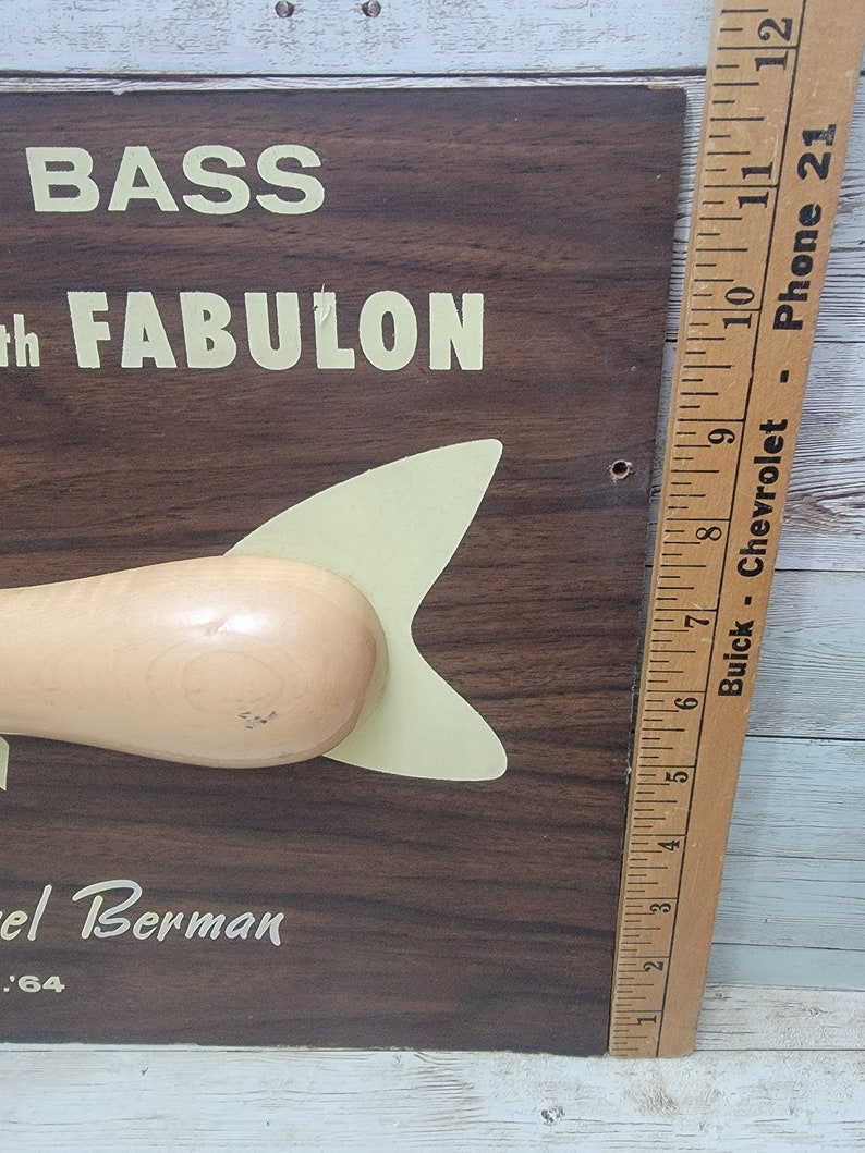 1964 Wide Mouth Bowling Pin Bass Tropy Plaque Sign 12x19" - Etsy