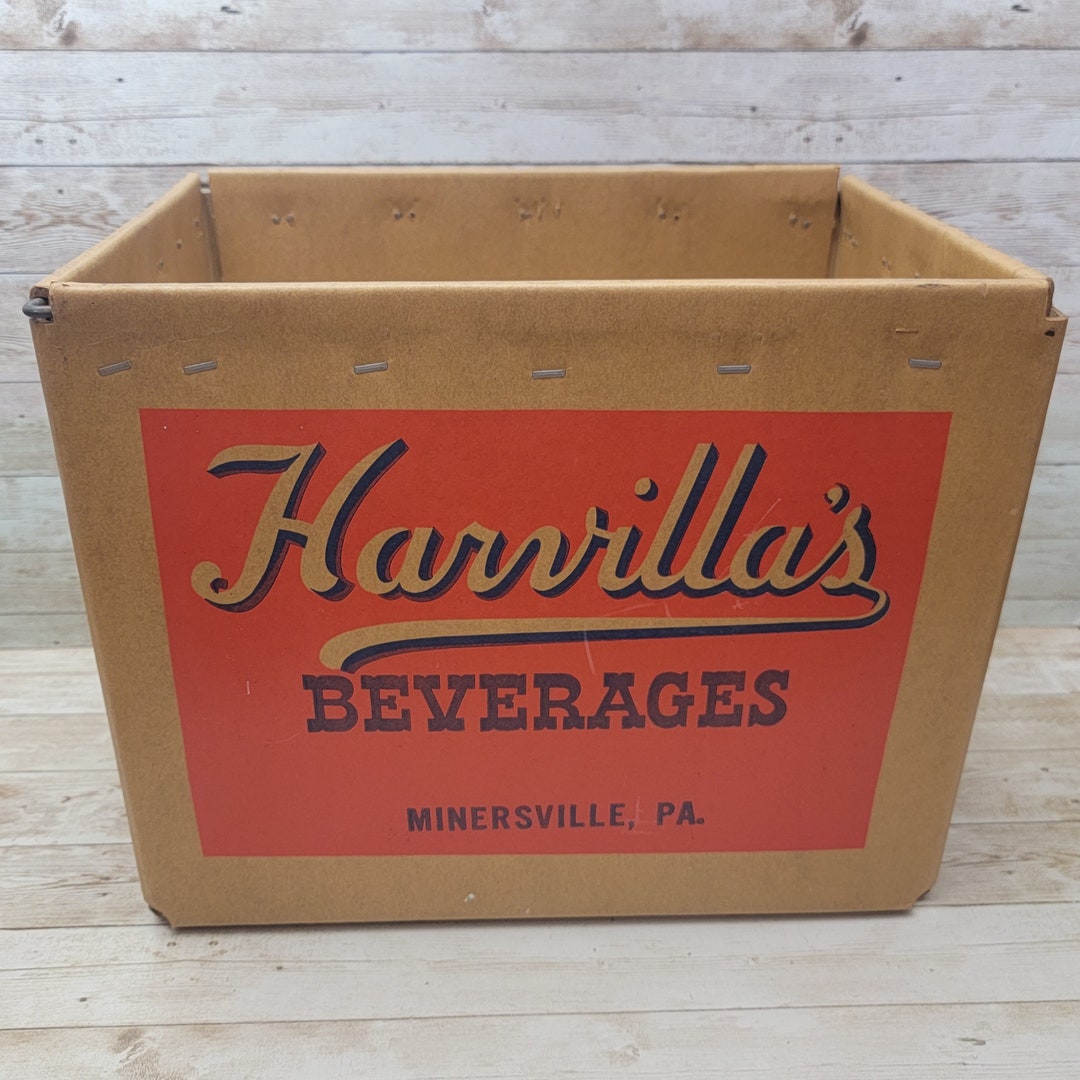 1950s ACL Soda Pop Fiberboard Box Crate Harvilla's Minersville PA Wake ...