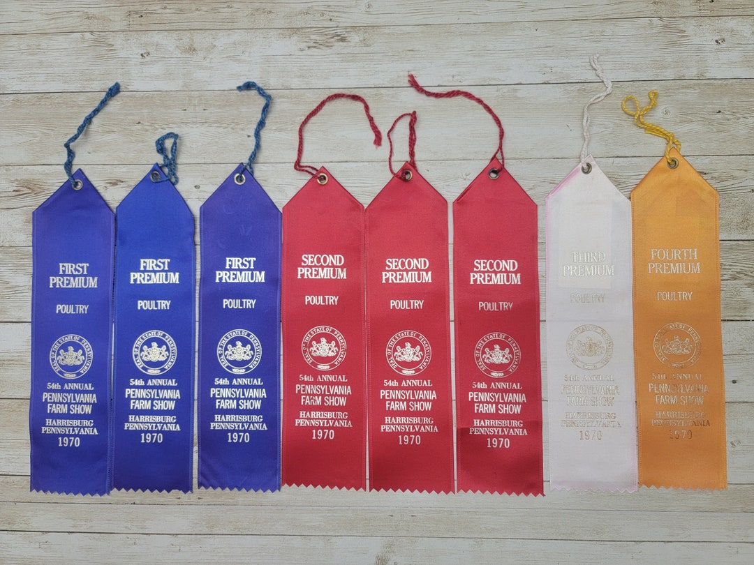1970 Pennsylvania Farm Show Poultry Award Prize Ribbon Lot of 8 - Etsy