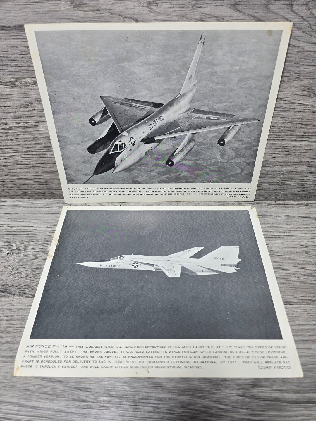 Vintage USAF Air Force Military Aircraft Airplane Photo 8"x10" Lot of 2 ...