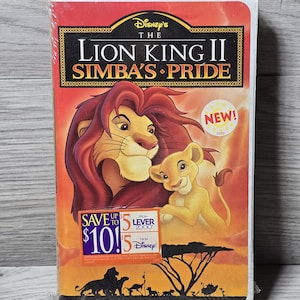 SEALED Lion King 2 Simba's Pride VHS Walt Disney Home Video NEW - Etsy