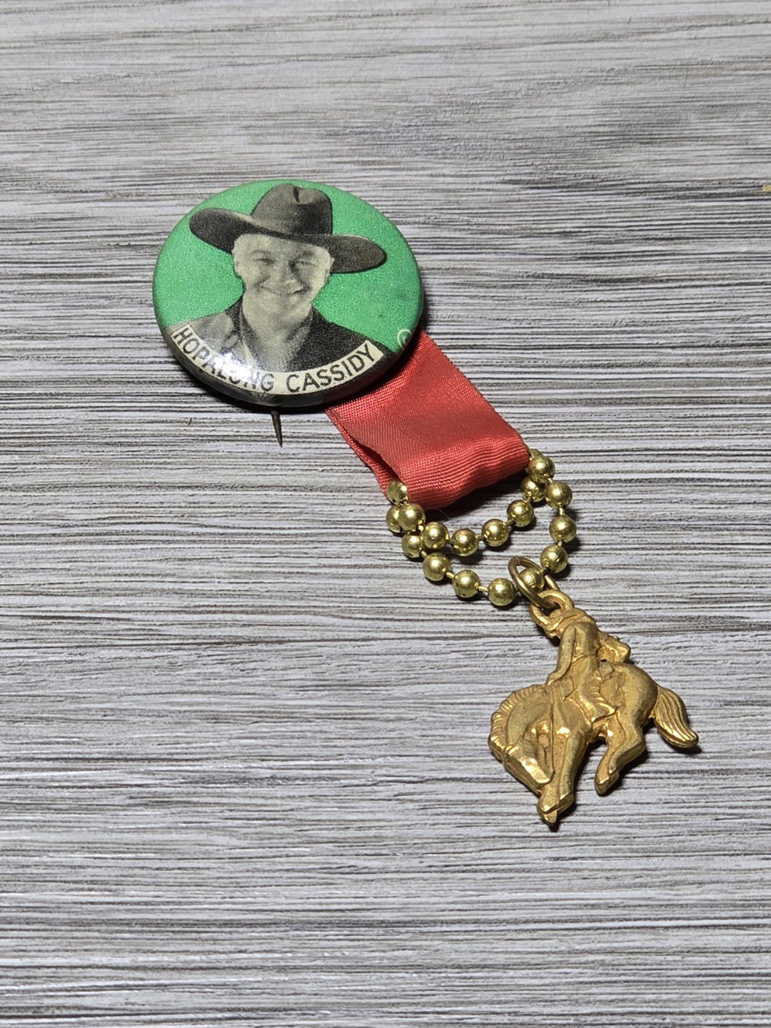 1950s Hopalong Cassidy Pin Back Button Cowboy Western Americana Bronco ...