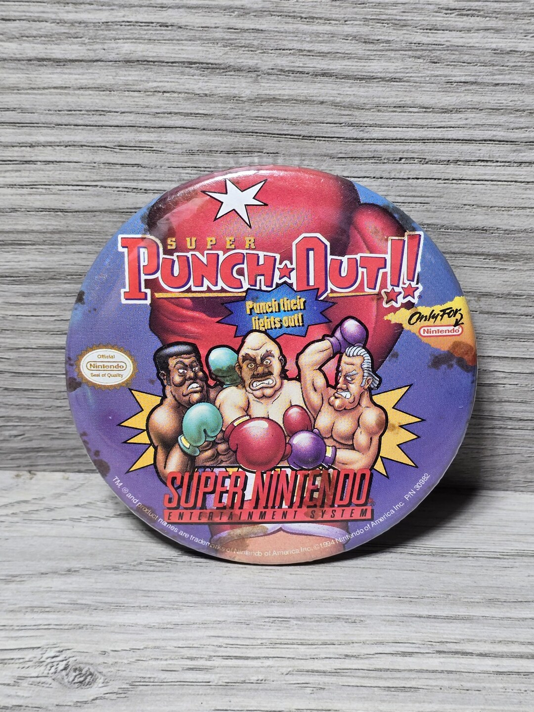1994 Nintendo Super Punch Out SNES Promo Pin Back Button 3 Inch - Etsy