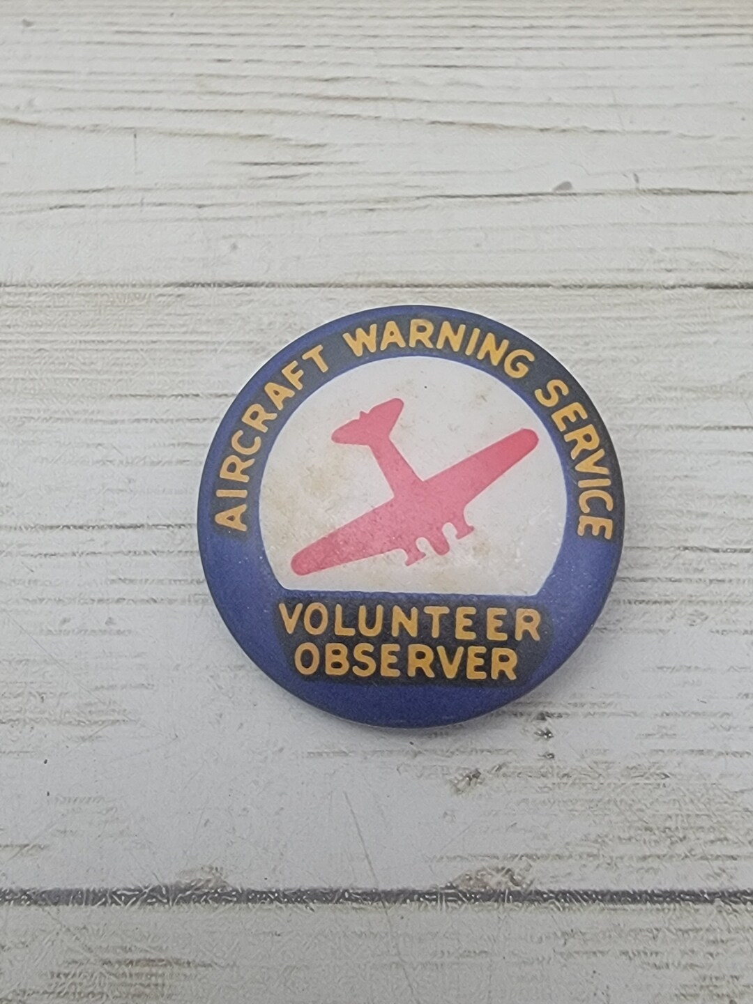 1940s WWII Original Military Aircraft Warning Service Volunteer ...