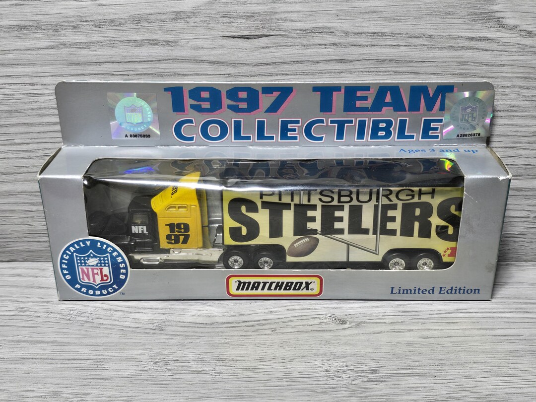 1997 NFL Pittsburgh Steelers Tractor Trailer Matchbox NIB Limited ...