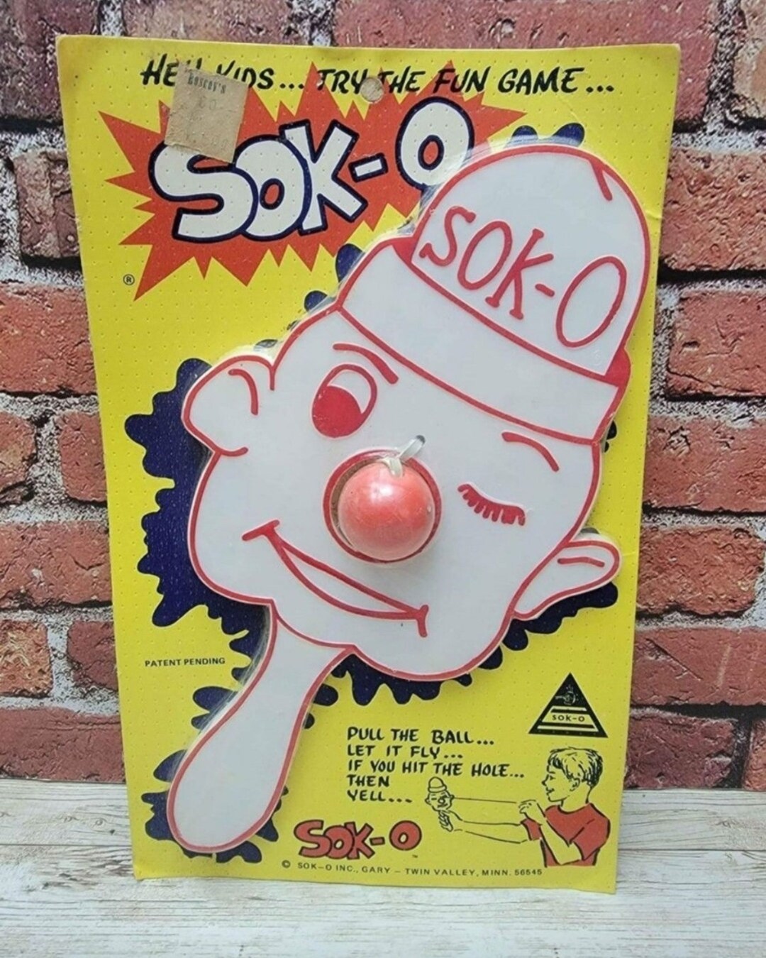 1950s RARE Sok O Clown Paddle Ball Skill Game NOS - Etsy