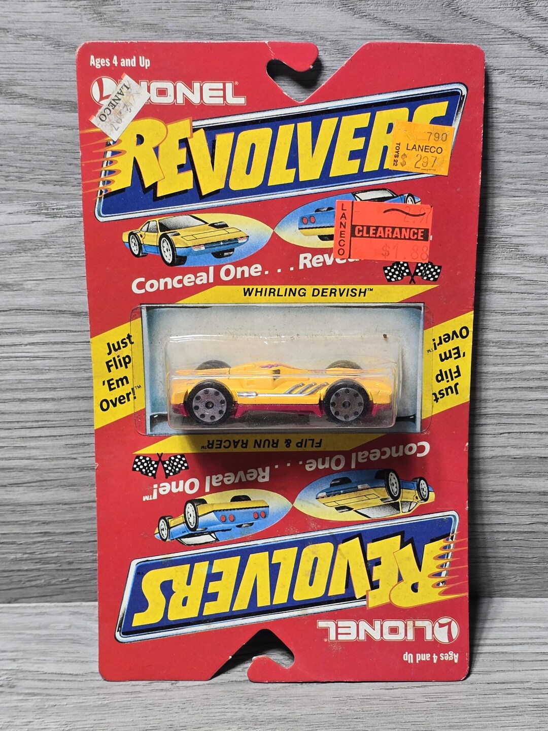 1989 Lionel Revolvers Whirling Dervish & Flip N Run Racer Car NOS - Etsy