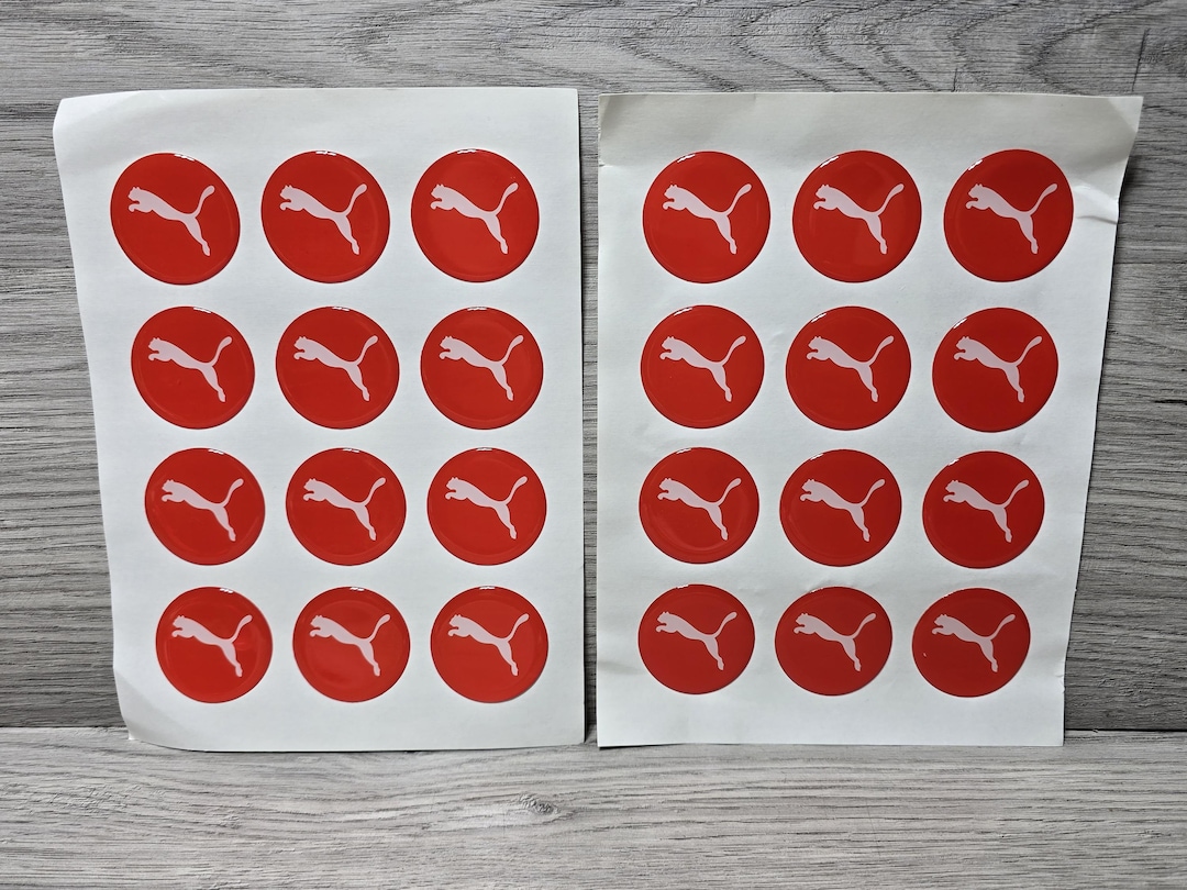 1980s 2x SHEETS PUMA Acrylic Promotional Stickers Sneaker Advertisement ...