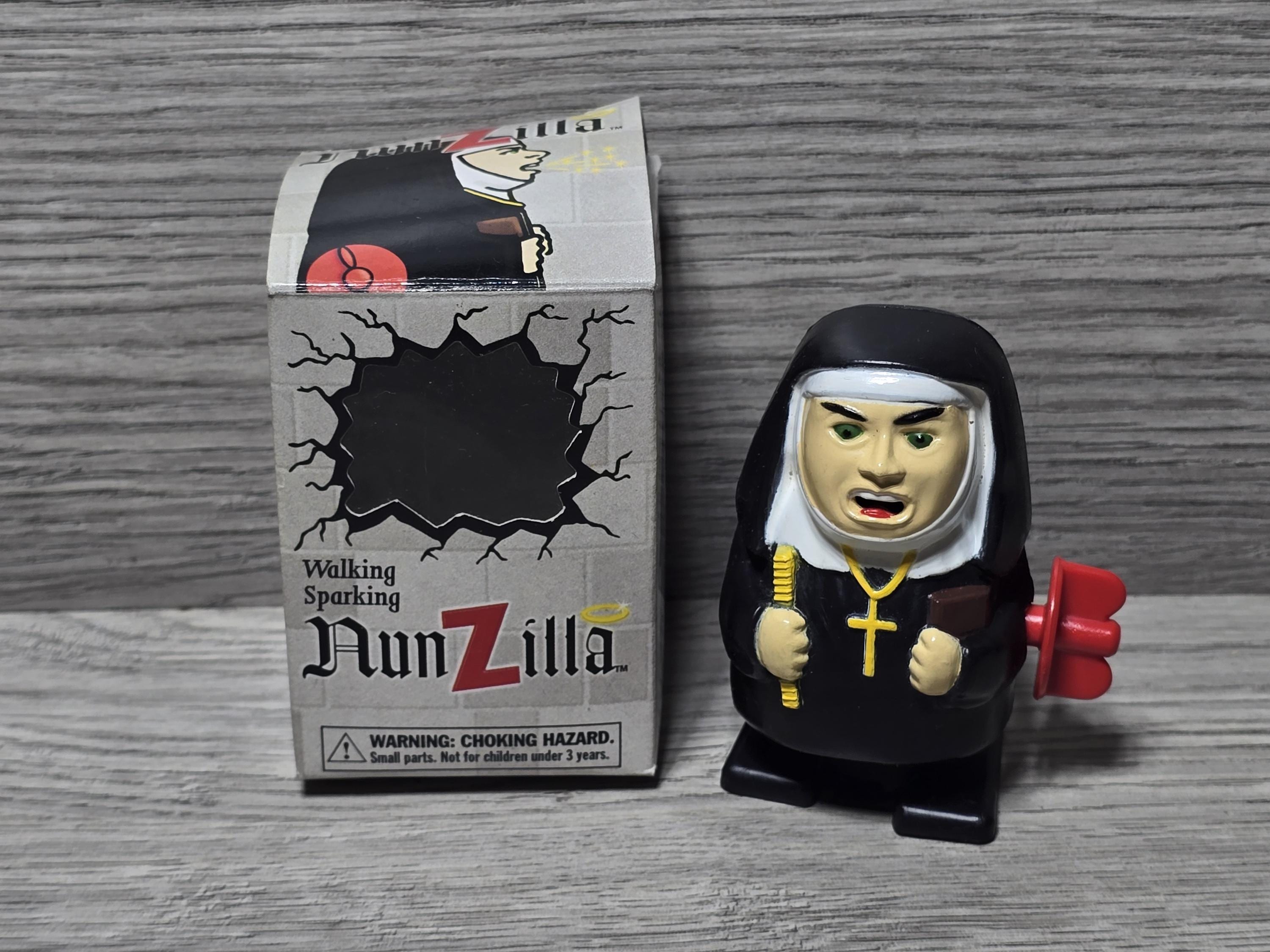 1997 Nunzilla Wind up Walking Sparking Toy With Box Tested and Working ...