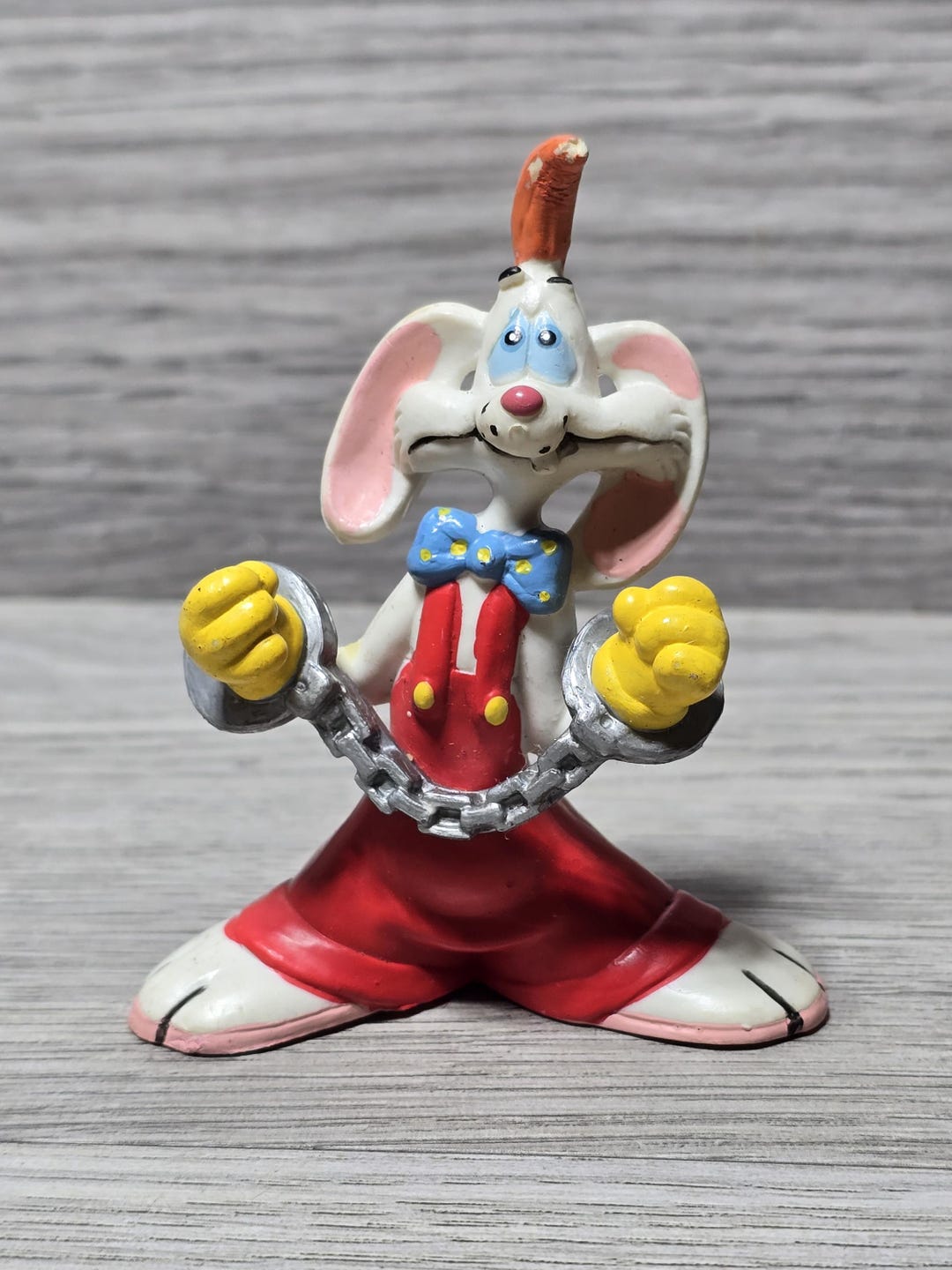 1987 Roger Rabbit 3" Handcuffs PVC Figure Disney Who Framed Roger ...